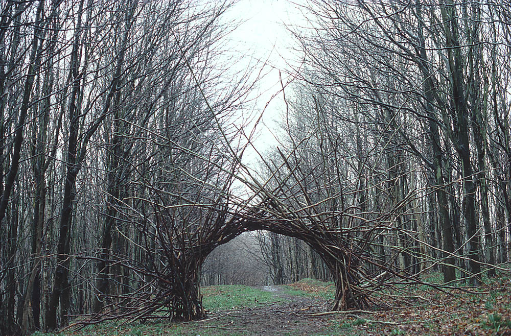 Andy Goldwworthy Woven Branch Arch, Dumfrieshire, 1986