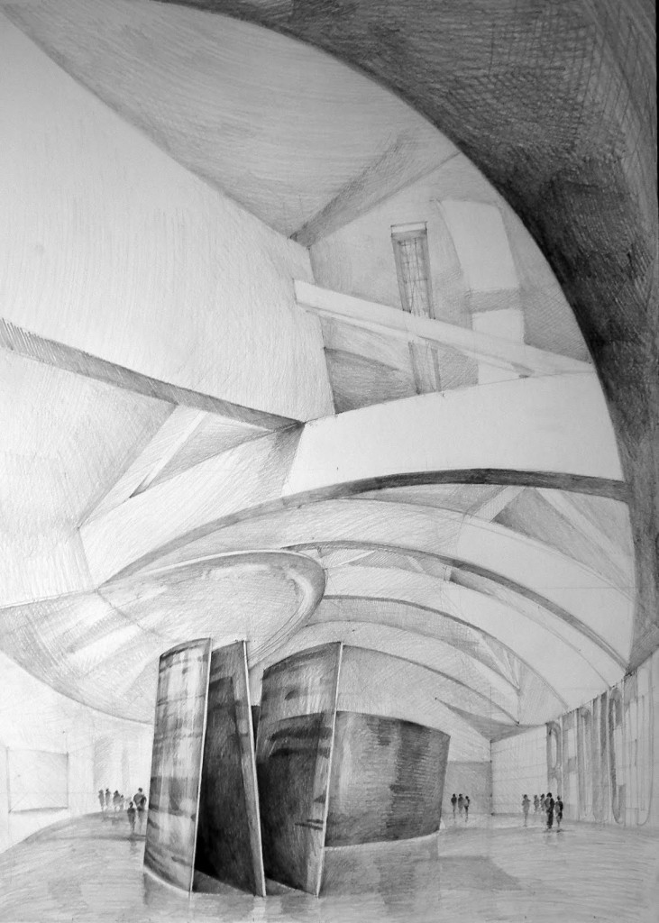 Architect Frank Gehry, Guggenheim Museum, Bilbao, drawing by Klara ...